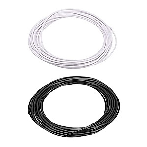 MECCANIXITY Filament Refills PLA Filaments 1.75mm, 5M/16.4ft for 3D Printing Pen, White and Black