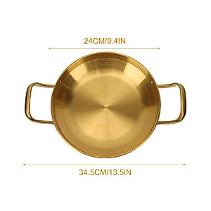 Korea Noodle Ramen Pot Stockpot: Stainless Steel Pasta Pots Stir Fry Pan Omelet Paella Pans Ramen Soup Pot