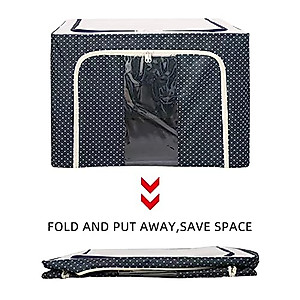 KUMGEBH 72L Large Storage Bags Organizer Container, Clear Window Organizer Box Can Store Clothes Storage Bins