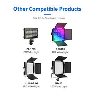 Neewer AC 100-240V to DC 12V 3A 36W Power Supply Adapter with 6.5 feet/2 Meters Power Cable Compatible with 480 LED Video Light and Max. 12V 3A 36W Ring Light, UL Listed (US Plug)