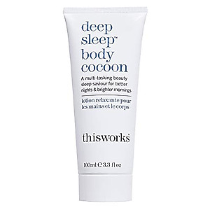 This Works Deep Sleep Body Cocoon | Multi-Tasking Night Cream with Lavender & Chamomile | Hydrates, Calms & Promotes Restful Sleep | Aromatherapeutic Formula, 3.3 oz / 100ml