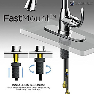 Glacier Bay HD67496-1008D2 Dylan Single-Handle Pull-Down Sprayer Kitchen Faucet in Stainless Steel