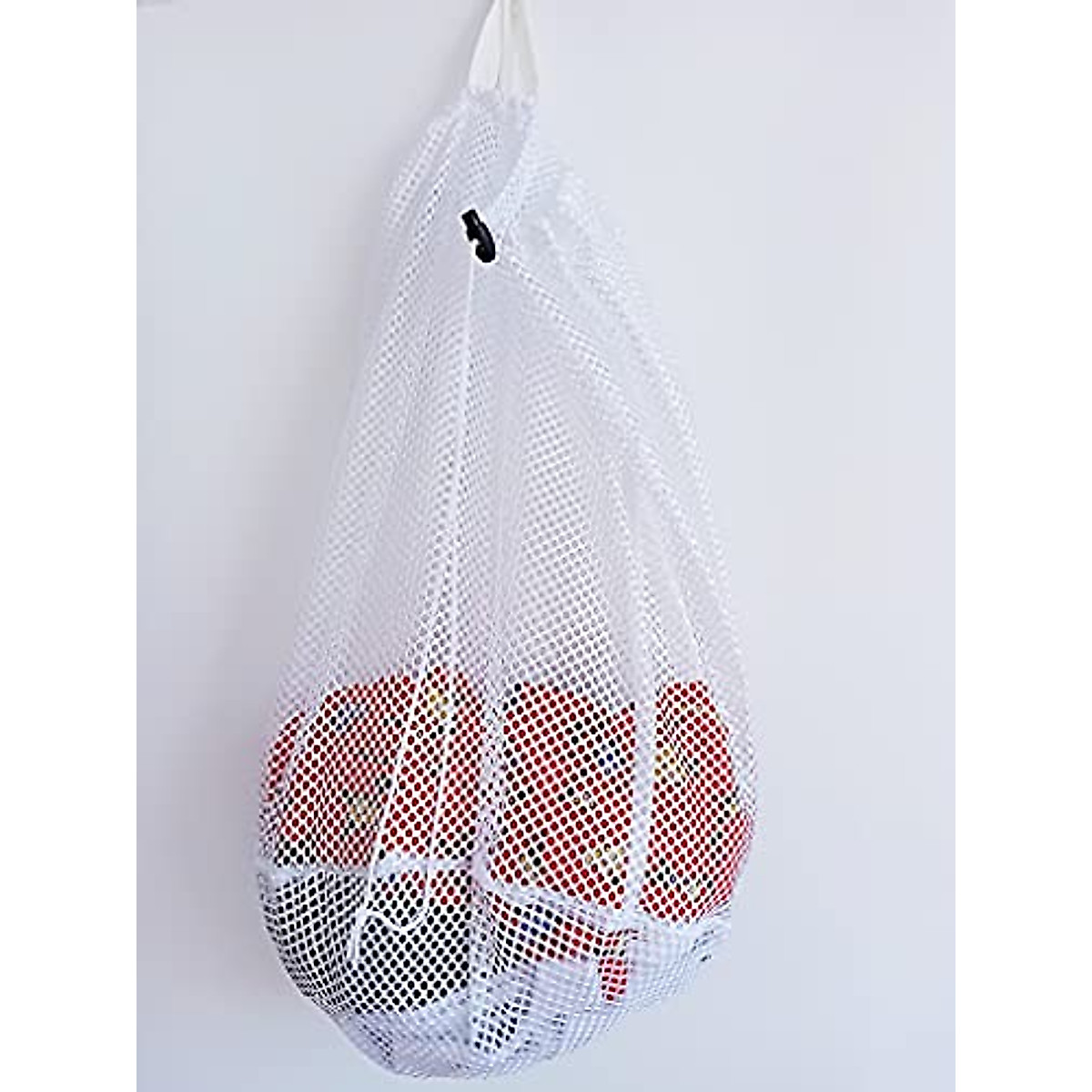 Small Commercial Mesh Laundry Bags with Handle and Drawstring for Dormitory, Travelling, College,Apartment, Camping, RV, Machine Washable, Over Door Hanging Mesh Bag,20×17inc
