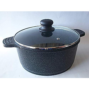 Ceramic Marble Coated Cast Aluminium 6 qt. Stockpot Non Stick Cookware (26 cm diameter)