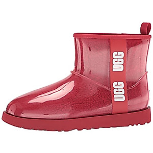 UGG Women's Classic Clear Mini Fashion Boot, Samba Red, 7