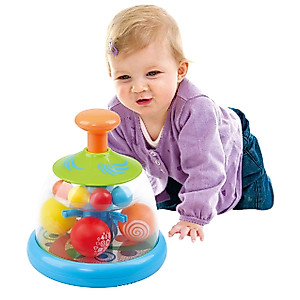 Play Popping Ball Dome Toy - Ball Popper Toys Tumble Top - Spinning Popping Make Colorful Balls Pop and Fly - Gift for 6 Month Plus Newborn Babies Infants, 1609