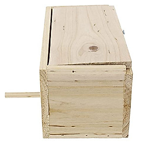 Rural365 Bird Nesting Boxes for Cages - Small 7.9 x 3.9 x 3.6in Wooden Bird House Breeder Bird Box Fit Swallow and Finch