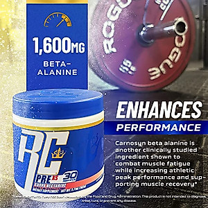 Ronnie Coleman Signature Series Pre XS Pre Workout Powder for Women and Men for Extreme Energy and Focus Supplement with Beta-Alanine, 200mg Caffeine Per Serving, Cotton Candy, 30 Servings