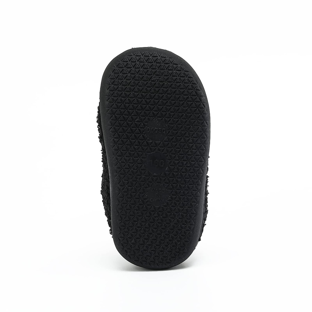 KDZPW Toddler Boys Girls House Slippers Indoor Smile Face Funny Plush Home Shoes Warm Socks for Kids Black 170