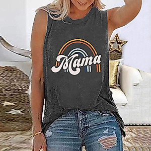 Padaleks Sunflower Tank Tops for Women Sleeveless Summer Cute Graphic Tee Crewneck Tunic Shirt Casual Loose Blouse