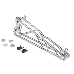 Nexel 14" Adjustable Single Wire Shelf Bracket, Chrome Finish