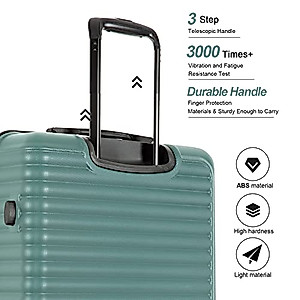 Tripcomp Luggage Sets 3piece Set Hardshell Luggage with Spinner Wheels, TSA Lock, Travel Suitcase Sets, 20 Inch Carry On, 24 Inch Mid-size, 28 Inch Large siutcase (Jasper)