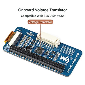 2.13inch e-Paper HAT for Raspberry Pi 4B/3B+/3B/2B/Zero/Zero W/ Zero2W/WH/forArdui/Jetson Nano/STM32, 250x122 Pixel White Black Red Three-Color E-Ink Display Screen, SPI Interface Full Refresh
