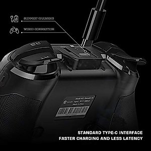 GameSir T4 Pro Wireless Game Controller for Windows 7 8 10 PC/iPhone/Android/Switch, Dual Shock USB Bluetooth Mobile Phone Gamepad Joystick for Apple Arcade MFi Games, Semi-Transparent LED Backlight