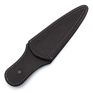 12" long custom handmade leather sheath for 7"—7.5" cutting blade dagger knife