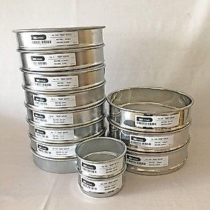 KimLab Economy Test Sieve #100 / 150μm Mesh Size,304 Stainless Steel Wire Cloth, 8" Diameter