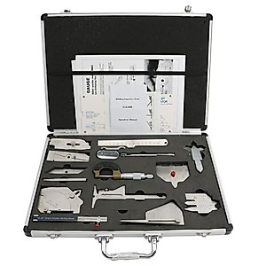 Graigar Stainless Steel Welding Gauge Tool Kits Combine Suit 13 Pieces Welding Inspection Gauge Metric Welding Gauge(mm)