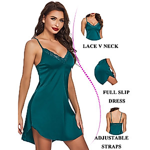 Avidlove Lingerie Set for Women silk pj sets for women satin dresses for women sexy night out Green Small