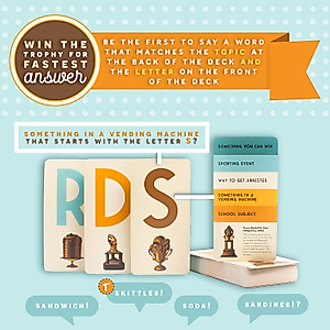 Trophies Card Game - Quick and Simple Word Party Game for 2-30 Players