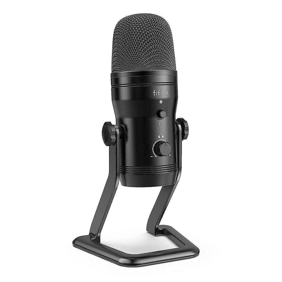 FIFINE USB Studio Recording Microphone Computer Podcast Mic with Pop Screen for PC, PS4 (K690+U1)