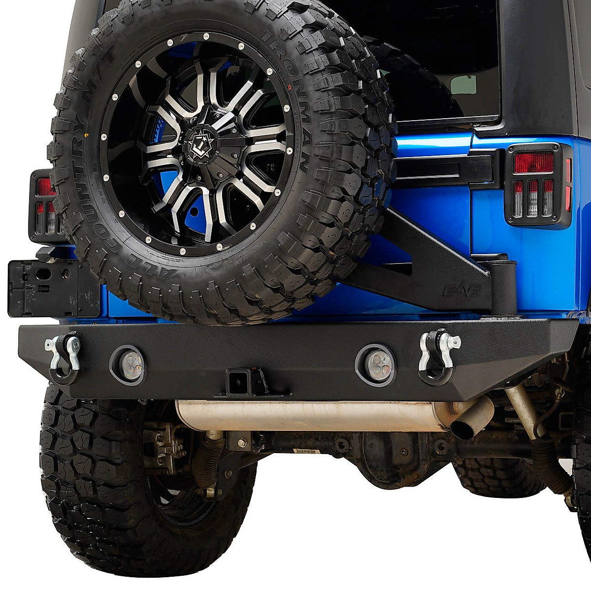 EAG Compatible with JK Rear Bumper with Tire Carrier 07-18 Wrangler