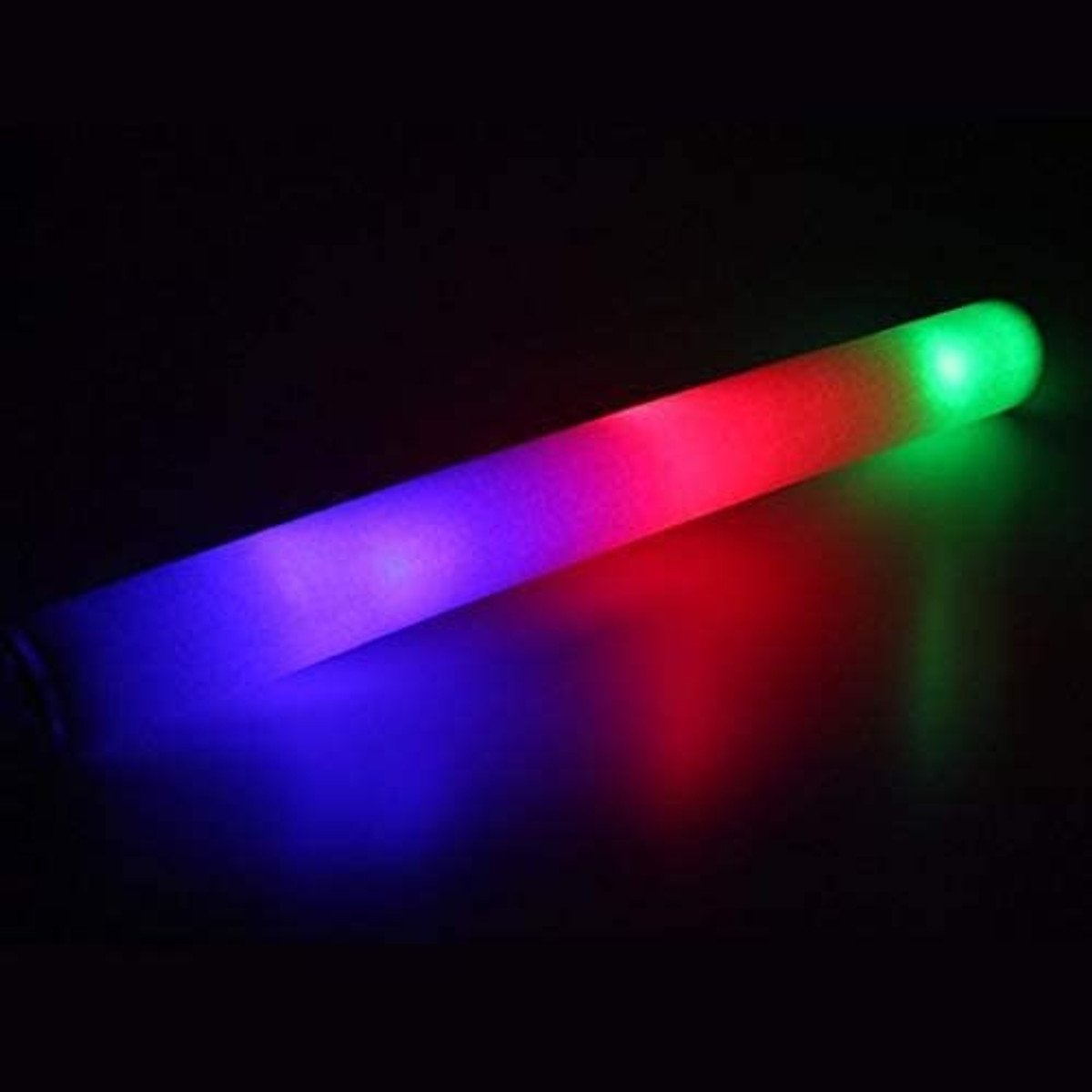 100 LED Foam Sticks Multi Color Flashing Glow Wands, Batons, Strobes - 3 Flashing Modes - Birthdays and Parties