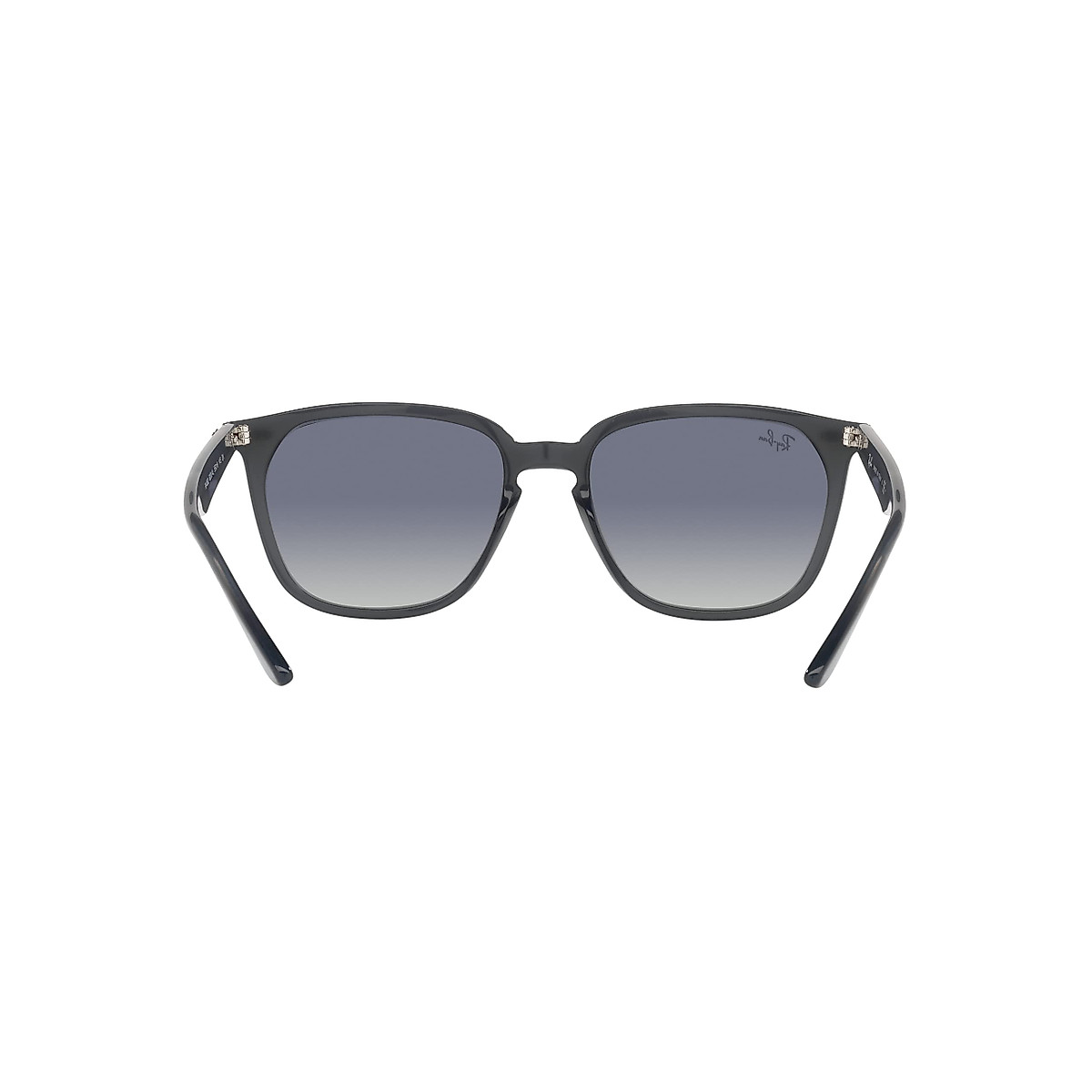 Ray-Ban RB4362 Square Sunglasses, Opal Grey/Grey Gradient Dark Blue, 55 mm
