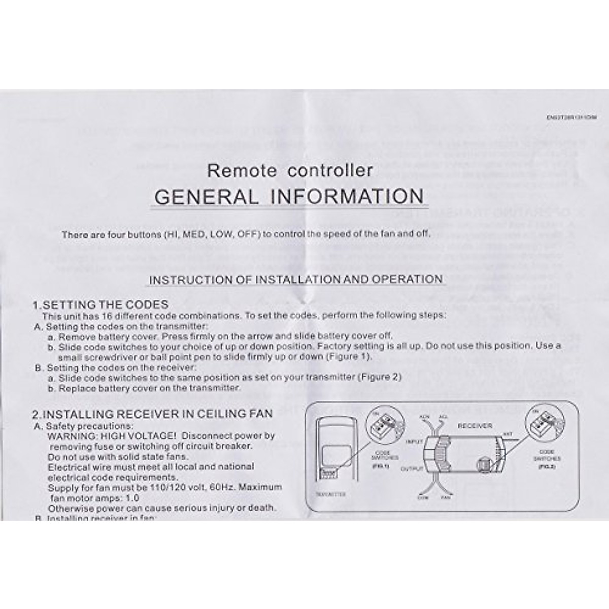 Ceiling Fan Remote Control Kit Replacement for Hampton Bay Hunter 3-Speed Dimmer UC7078T CHQ7078T CHQ8BT7078T Fan-HD with Reverse Button L3H2003FANHD Fan-HD6 FAN-2R MR77A RR7087TR Altura 68 -Pikeman