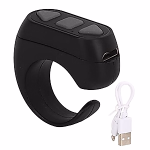 Page Turner, Cell Phone Remote ABS 3 Buttons Stable Signal for Watching Shot Video (Black)