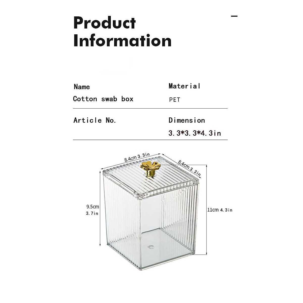 2 Pack Qtip Holder Dispenser for Cotton Ball,Cotton ball holder,Cotton swab holder,Qtip holder,Bathroom jars with lids set,Qtip dispenser,Cotton pad holder,Cotton swab container,Cotton ball container,