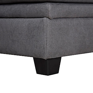 Merax U-Shape Large Modular Sectional, Convertible Sofa Bed with Reversible Chaise for Living Room, Dark Gray