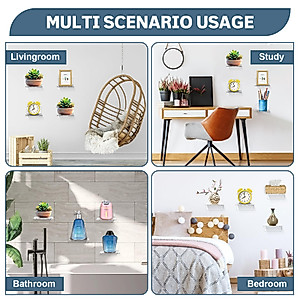 COXWANG Acrylic Small Shelf,Window Plant Shelf,Acrylic Wall Shelves Display Ledges for Pop Figures,Plant,Picture Photo,Spices,Security Cameras, Speakers