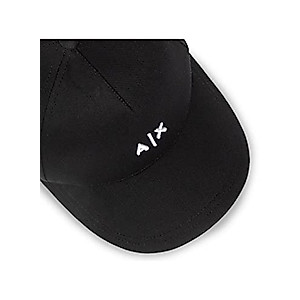 A|X ARMANI EXCHANGE Men's Hat Baseball Cap, Black/White, One Size