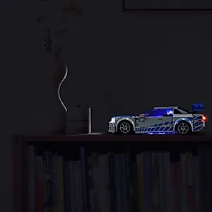 BOOZUU Light Kit for Lego-76917 2 Fast 2 Furious Nissan Skyline GT-R R34 Building Block Set