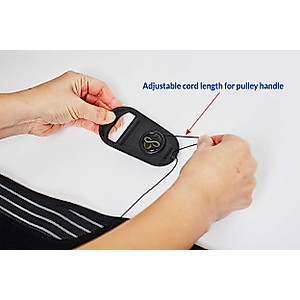 Comfort Compression Back Brace, Medium (M fits waist circumference of 33"-39") Black Lower Back brace -Clinically Proven to help and support your Active Life style and reduce pain