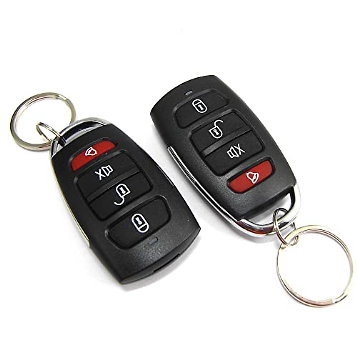 Car Horn Siren Alarm,Universal Car Alarm Security Protection System with 2 Remote Controls,7-Level Sensitivity,12v,Anti-Theft Device,No Thread Trimmin,Non-Destructive Installation (CW-12802B-8101)
