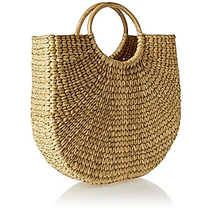 The Drop Women's Jileen Top Handle Straw Bag, Natural, One Size