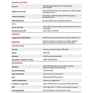 Watchguard Firebox M590 High Availibility Enterprise-Grade Network Security Appliance with 1 Year Standard Support License - - Advanced Firewall, VPN, Intrusion Prevention (WGM59001601)