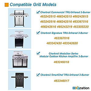 BBQration G466-2400-W1 17" Grill Emitter Replacement Parts for Charbroil TRU-Infrared 3-Burner 463242516 466242515 466242516 466242615 466242616 463243016 463355220 463342420 4463346017 463246018