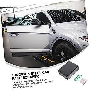 Cabilock 1pc Paint Scraper Hanged Paint Cleaning Scraper Portable Tungsten Steel Polished Scraper Car Polished Scraper Dust Cleaning Scraper Car Polishing Scraper Car Repair Tool