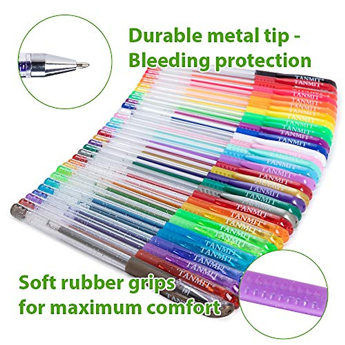 TANMIT 33 Color Gel Pens - Art, Coloring & Journaling