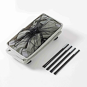 ZHOUDUN ZD-WD3-053-WHITE Slim Laundry Basket with Wheels Laundry Hamper with Leather Handle Foldable Corner Storage Bins with Removable Wash Bag Waterproof Clothes hamper Fabric baskets for Rolling