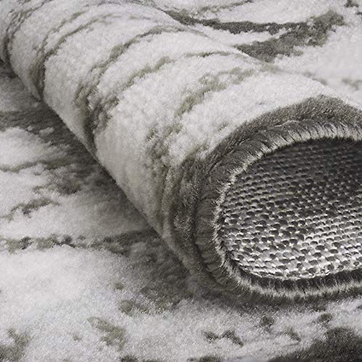 Woven Trends Modern Contemporary 3-Piece Rug Set, 5x7 Area Rug, 2x5 Runner Rug, 2x3 Accent Mat, Livingroom, Bedroom, Entryway, Durable and Stain Resistant, Gray