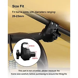 2Pcs Porch Patio Swing Fittings to Attach Canopy Frame to Swing Frame, Garden Swing Plastic Frame Replacement Part, Outdoor Canopy Swings Parts Match Diameter 20-23mm Swing Chair Frame Interface