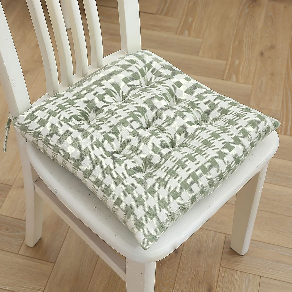 SECRET DESK Chair Cushions for Dining Chairs 6 Pack Kitchen Chair Cushions Set of 6, Seat Cushion Chair Pads, Dining Room Chair Cushions for Kitchen Sofa Office Room Decor 2" Thickness (Green, 6)