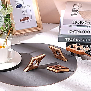 3 Pieces Assorted Size Wooden Book Page Holder, Wooden Thumb Bookmark Novel Reading Ring Accessories Presents for Readers Book Lovers Bookworm Literary Presents (Dark Brown)