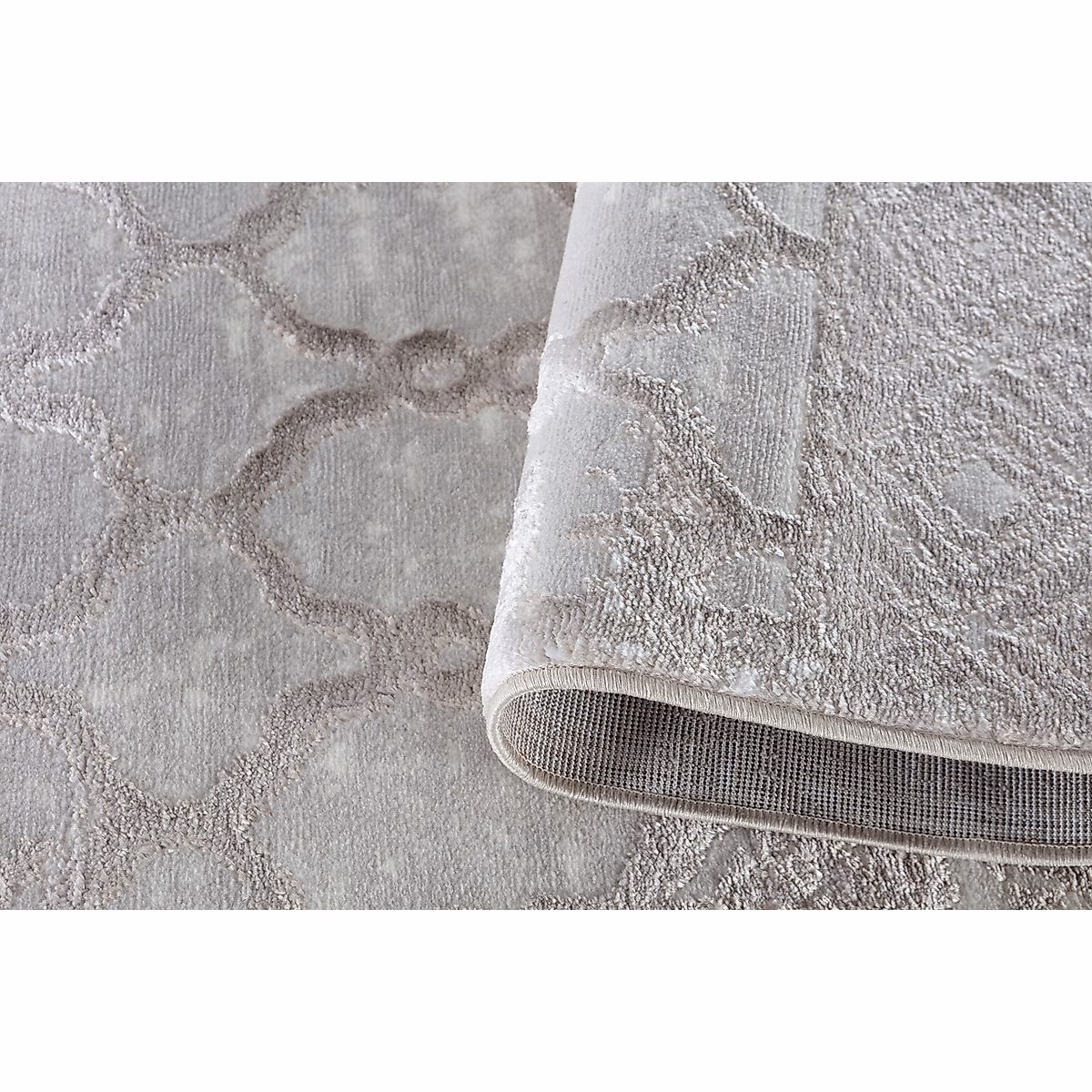 GLORY RUGS Modern Abstract Trellis Area Rug 5x7 Rugs Cream Beige for Home Office Bedroom and Living Room