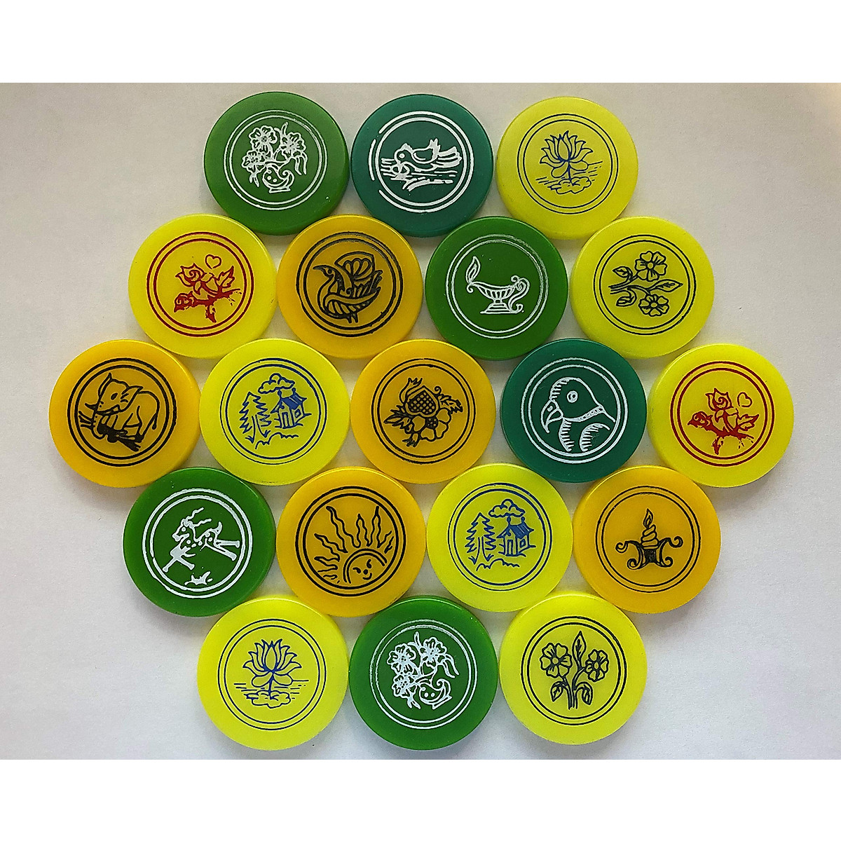 Family Cart Designer Pictured Carrom Striker ( Pack of 2 Striker) Random Color / Design 100% New