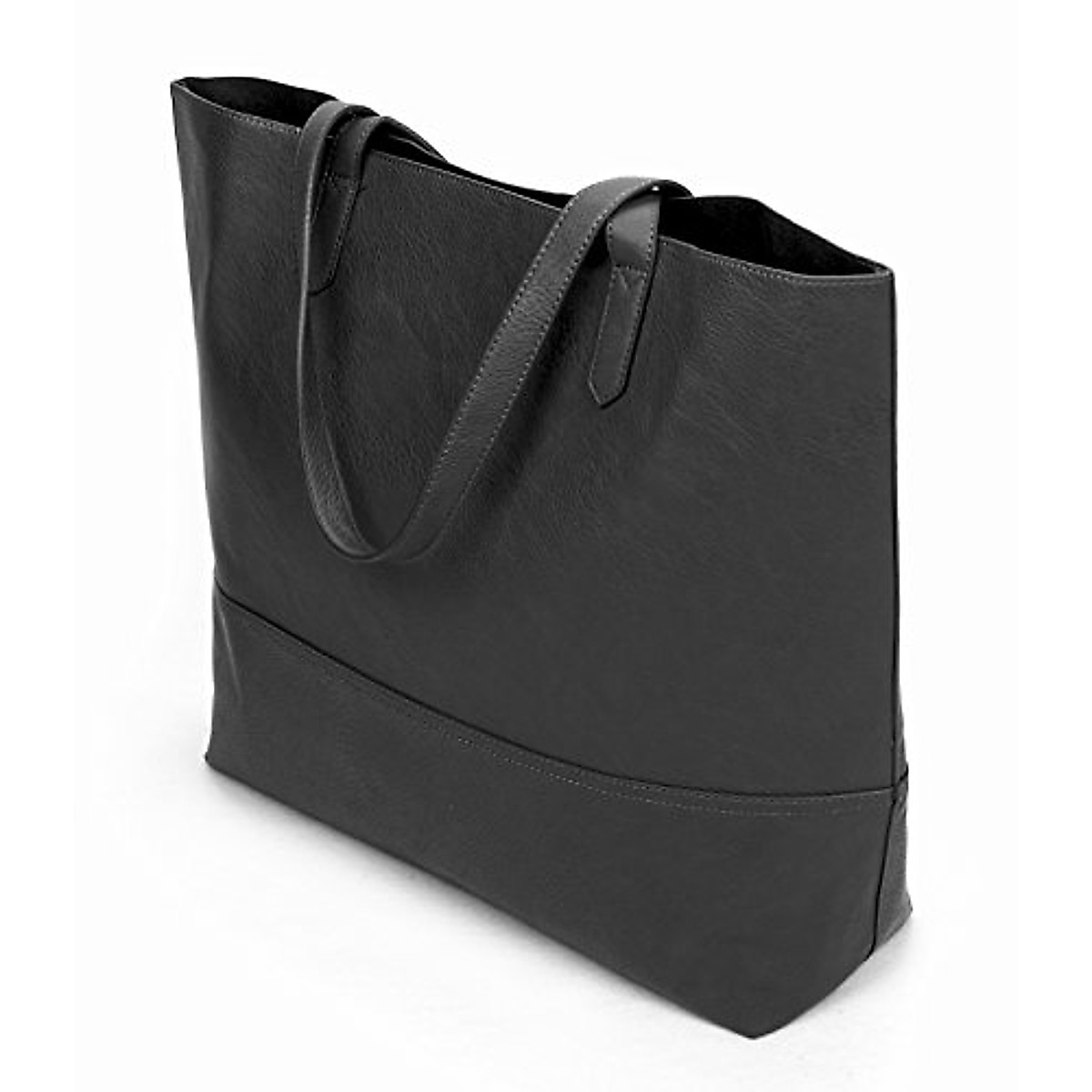 Overbrooke Large Vegan Leather Tote Bag - Womens Slouchy Shoulder Bag with Open Top