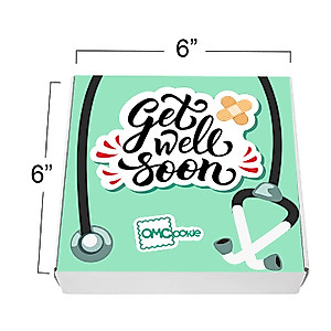 Get Well Soon Gift Cookies Basket Box 4 PACK For Kids and Adults After Surgery Care Package Feel Better Sick | Nut Free | Kosher